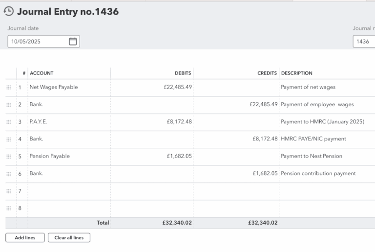Manual Payroll Journal Entries in QuickBooks Online